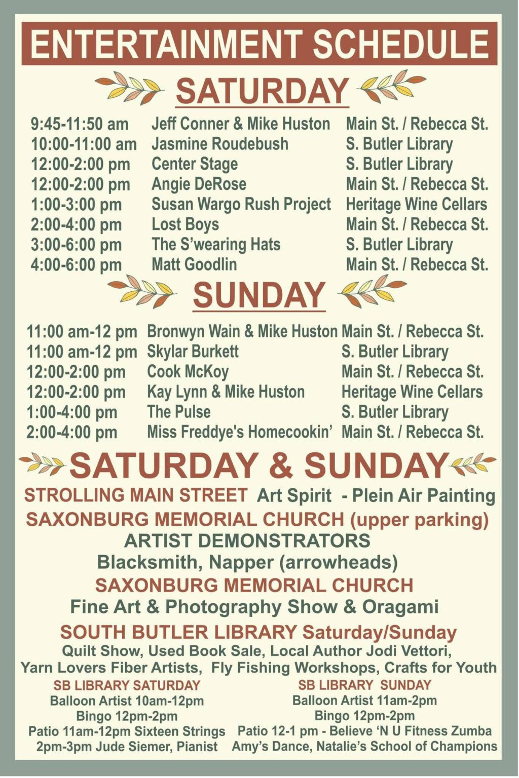Artisan Market • Saxonburg Area Business Association